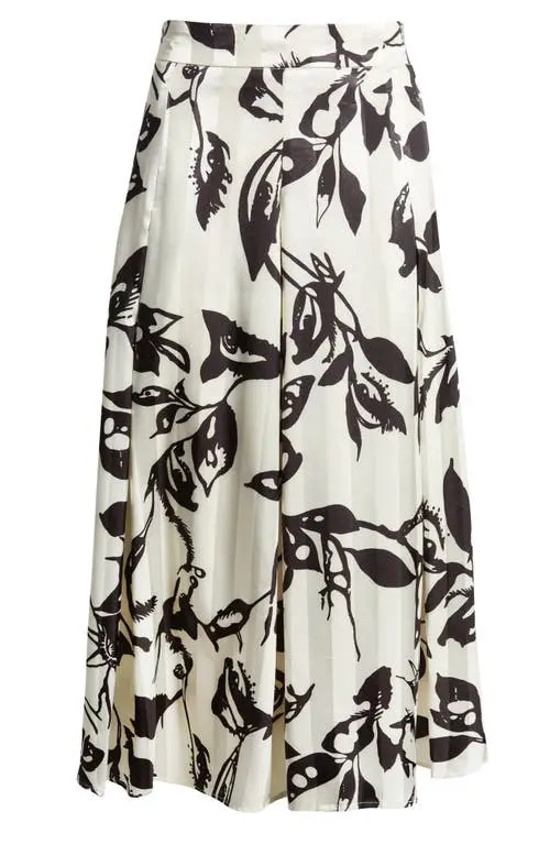 NIKKI LUND Ryan Floral Midi Skirt - White
