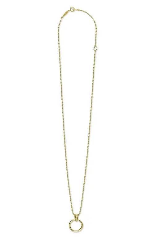 Lagos Meridian Circle Pendant Necklace - Gold