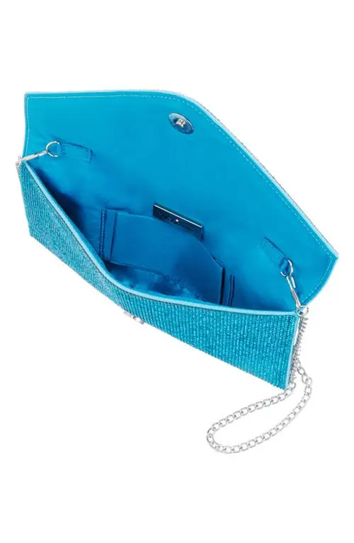 Nina Crystal Envelope Clutch - Cielo
