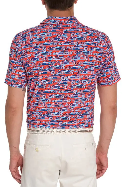 Robert Graham Auto Expo Short Sleeve Performance Golf Polo - Orange