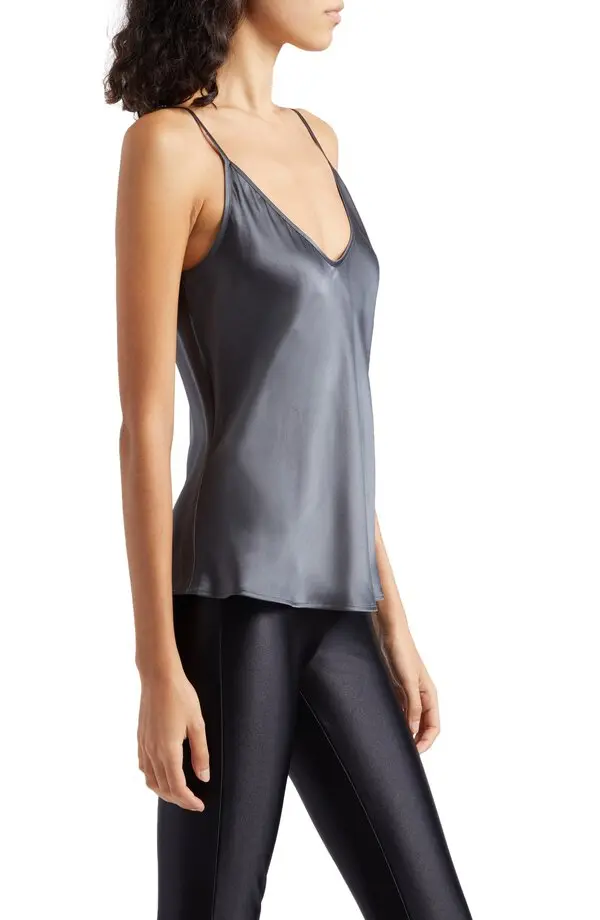 L'Agence Lexi Silk Camisole - Charcoal Grey