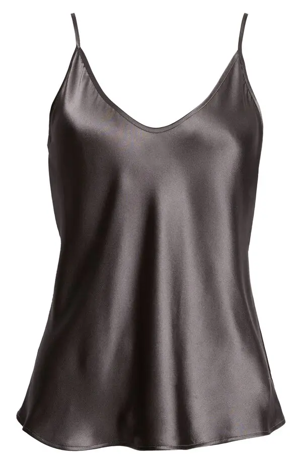 L'Agence Lexi Silk Camisole - Charcoal Grey