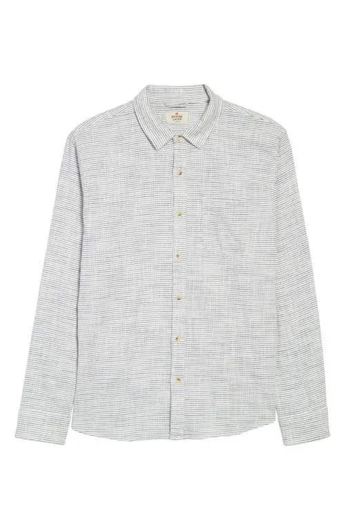 Marine Layer Stripe Stretch Cotton Button-up Shirt
