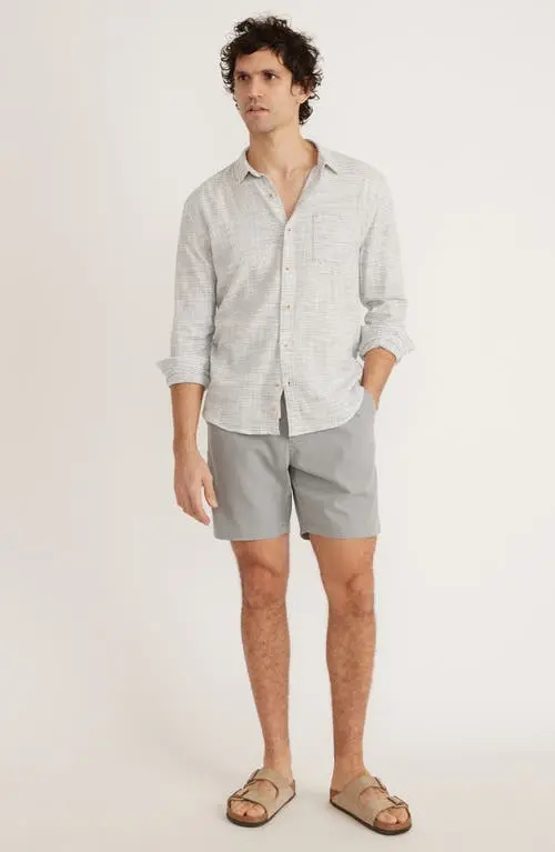 Marine Layer Stripe Stretch Cotton Button-up Shirt