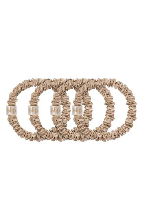 Slip Pure Silk 4-pack Skinny Scrunchies - Blonde