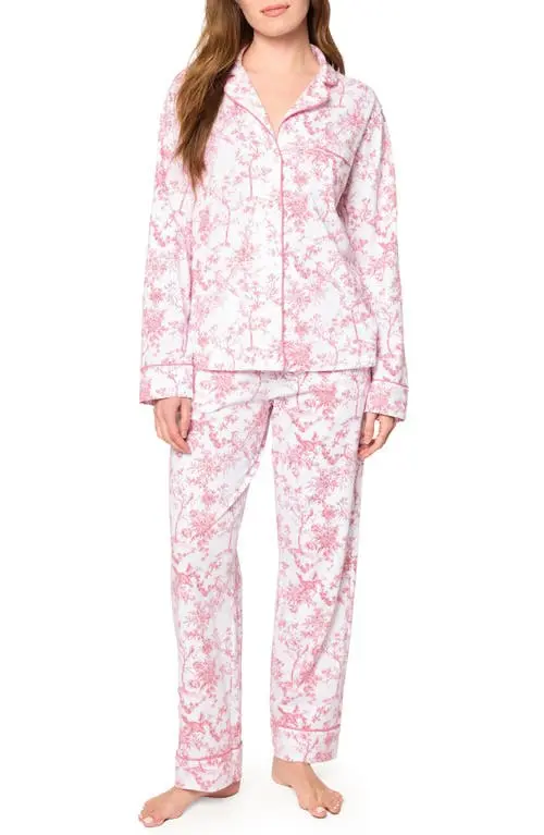 PETITE PLUME Luxe Pima Cotton Pajamas - Pink Timeless Toile