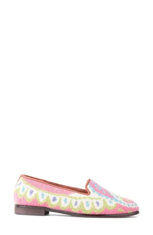 BYPAIGE Needlepoint Paisley Loafer - Pink