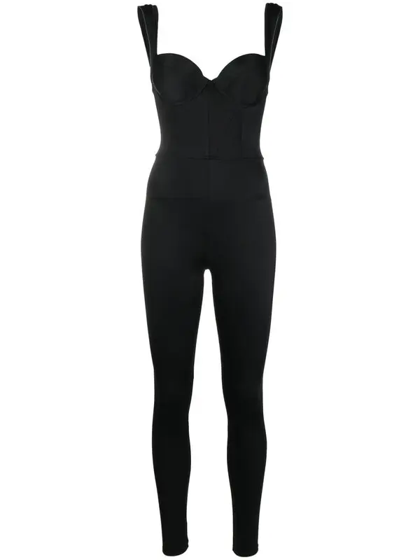 NOIRE SWIMWEAR Bustier Jumpsuit - Black