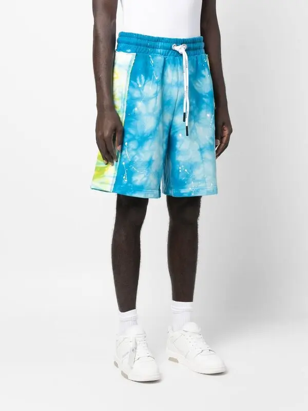 Palm Angels Tie Dye-print Cotton Track Shorts