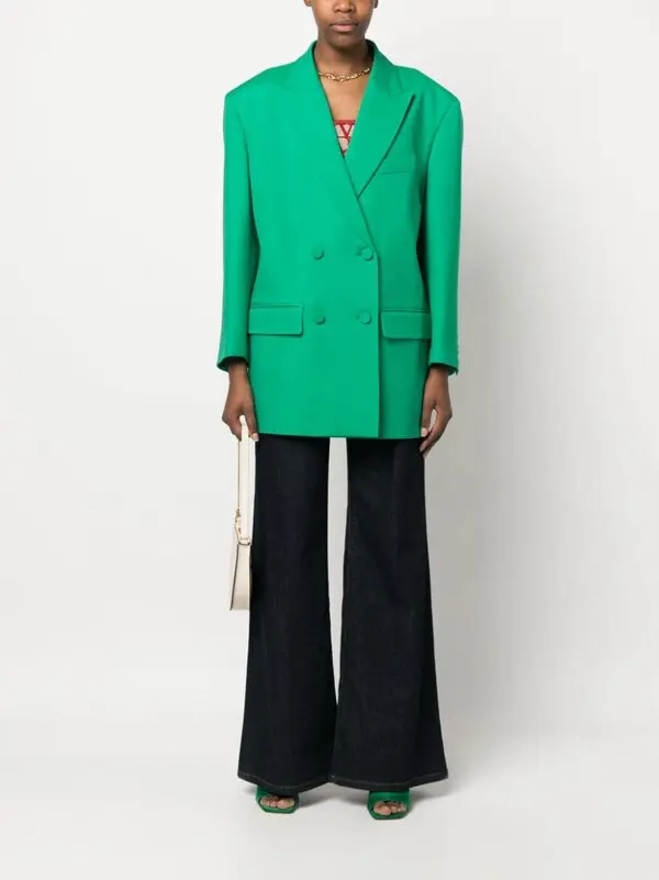 Valentino Garavani Crepe Couture Double-breasted Blazer