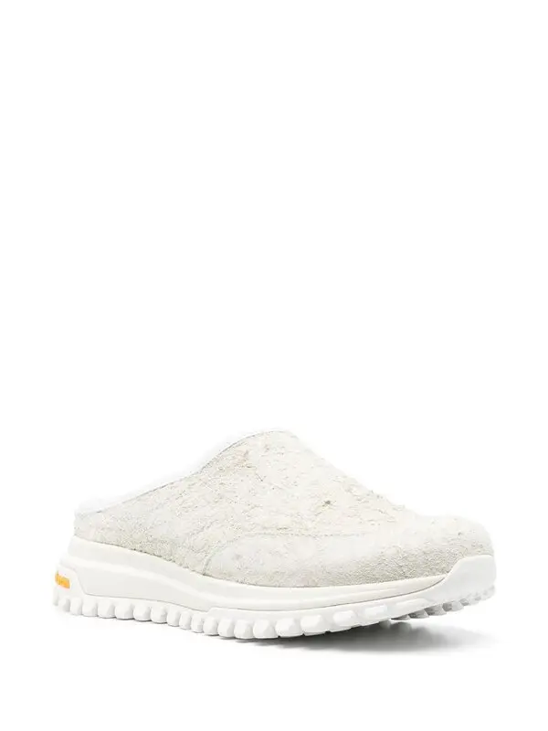Diemme Maggiore Crackled Leather Slides - Neutrals