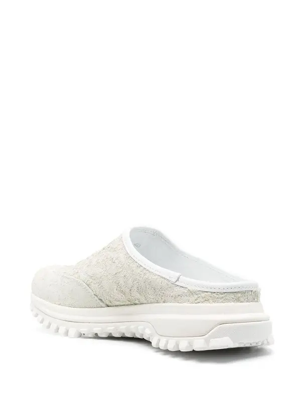 Diemme Maggiore Crackled Leather Slides - Neutrals