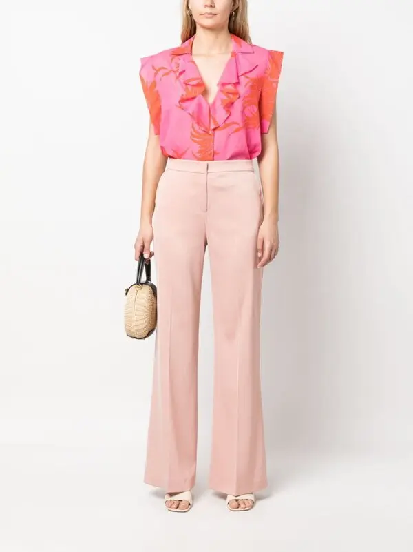 Pinko Flared Tailored Trousers - Pink