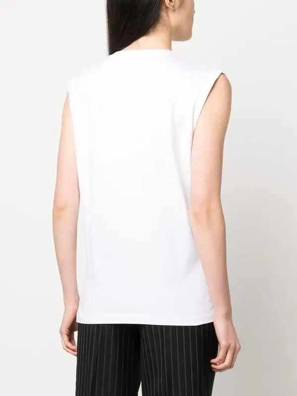 Balmain Logo-print Tank Top - White