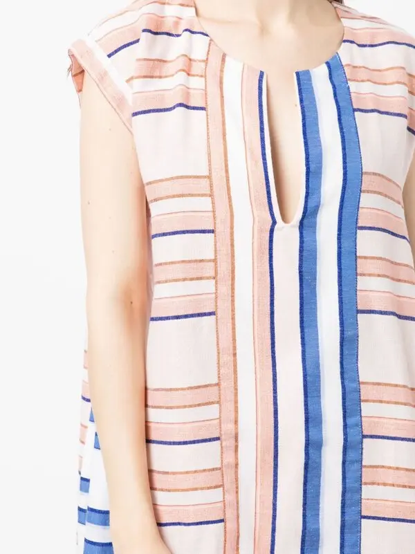 LEMLEM Eskedar Stripe-pattern Caftan Dress