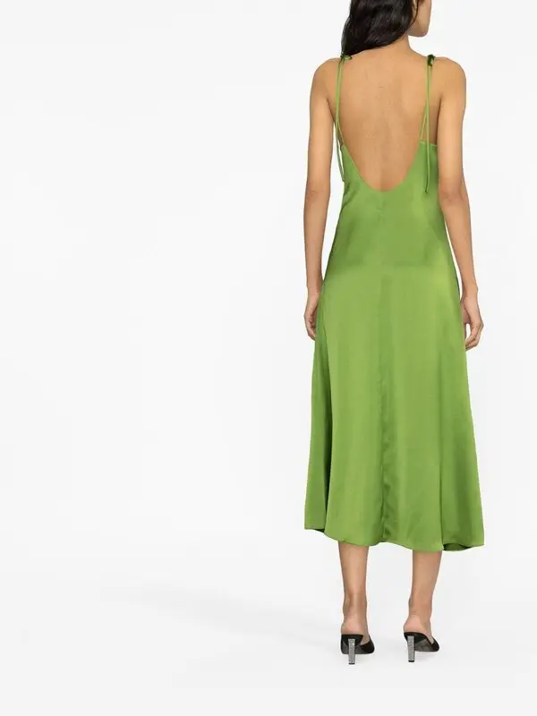 Sandro Ruched Satin Midi Dress