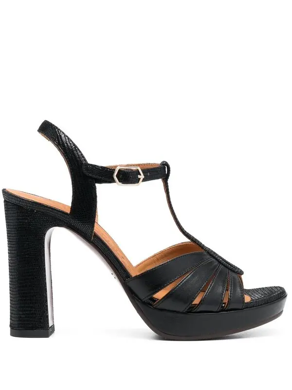 Chie Mihara Cafra Leather Sandals - Black