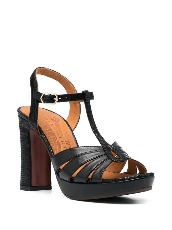 Chie Mihara Cafra Leather Sandals - Black