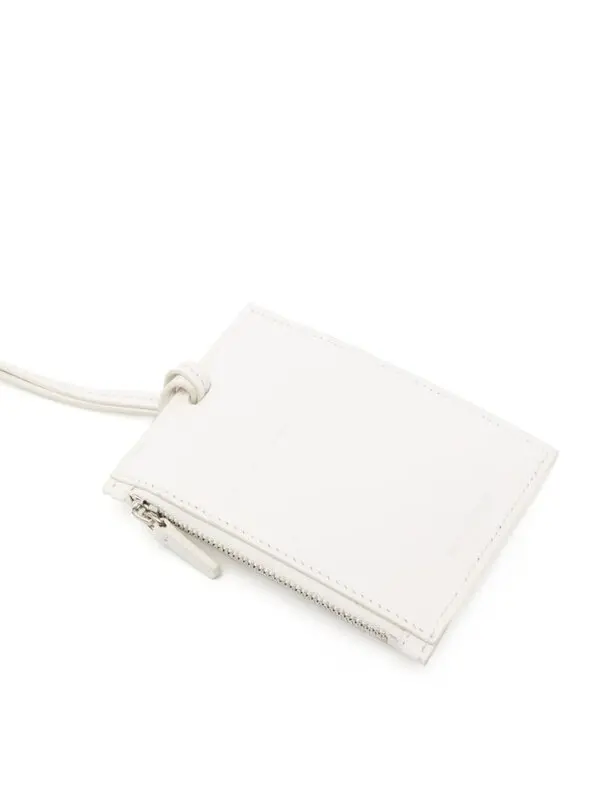 CRAIG GREEN Leather Lanyard Card Holder - White