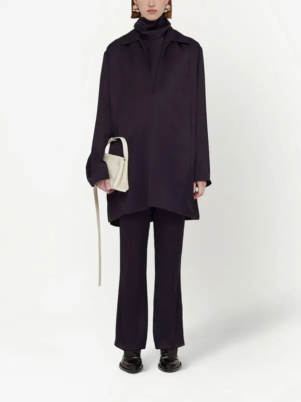 JIL SANDER Pressed-crease High-waisted Trousers