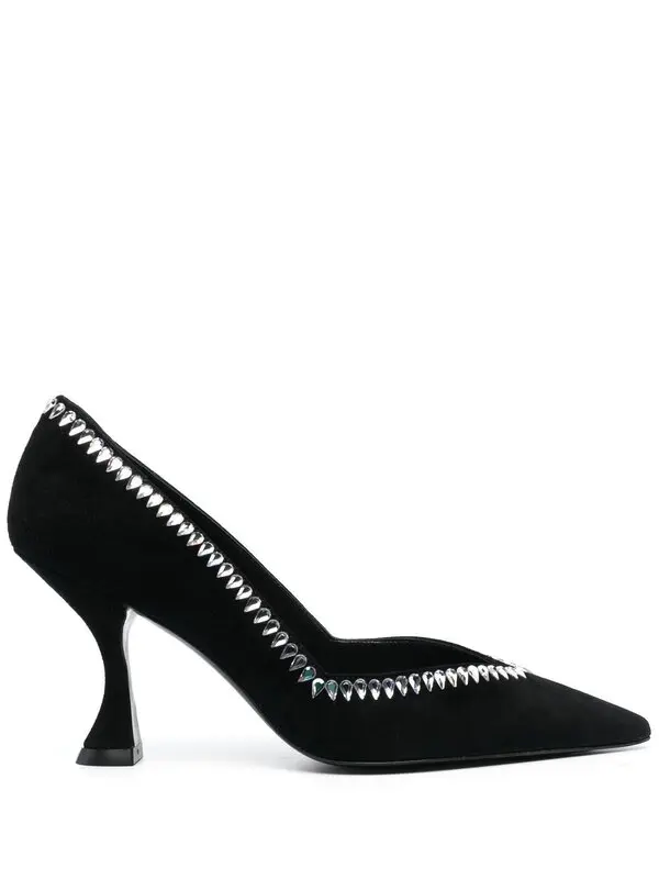 STUART WEITZMAN Crystal-embellished 100mm Pumps - Black