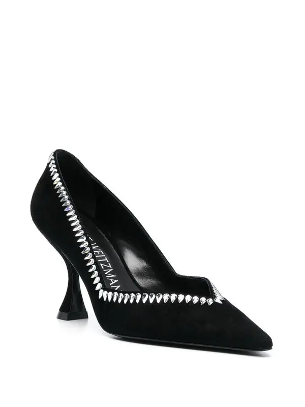 STUART WEITZMAN Crystal-embellished 100mm Pumps - Black