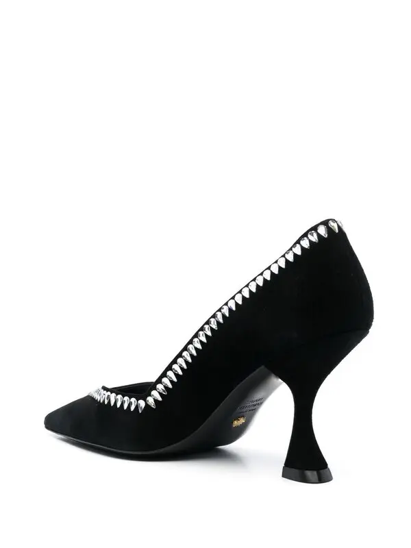STUART WEITZMAN Crystal-embellished 100mm Pumps - Black