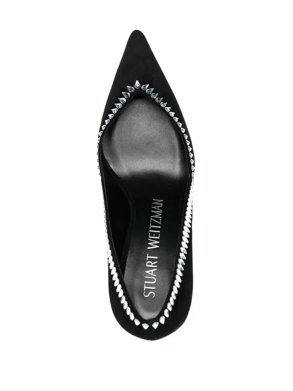 STUART WEITZMAN Crystal-embellished 100mm Pumps - Black
