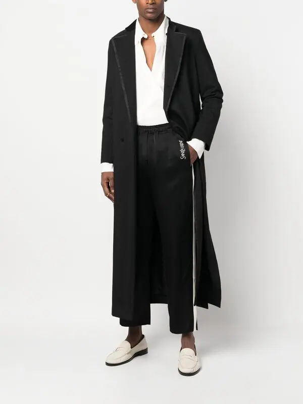 Saint Laurent Stand-up Collar Long Coat