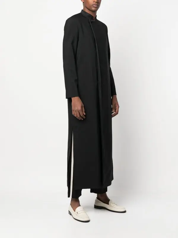 Saint Laurent Stand-up Collar Long Coat