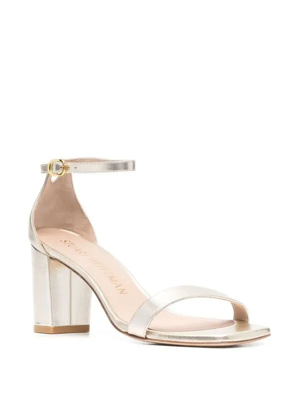 STUART WEITZMAN 80mm Metallic Leather Sandals
