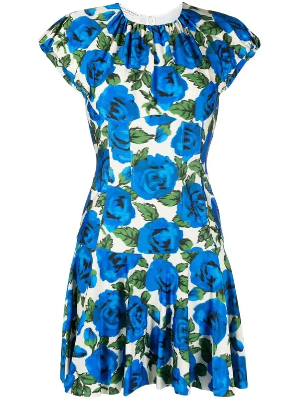 Philosophy Di Lorenzo Serafini All-over Floral Print Dress - Blue