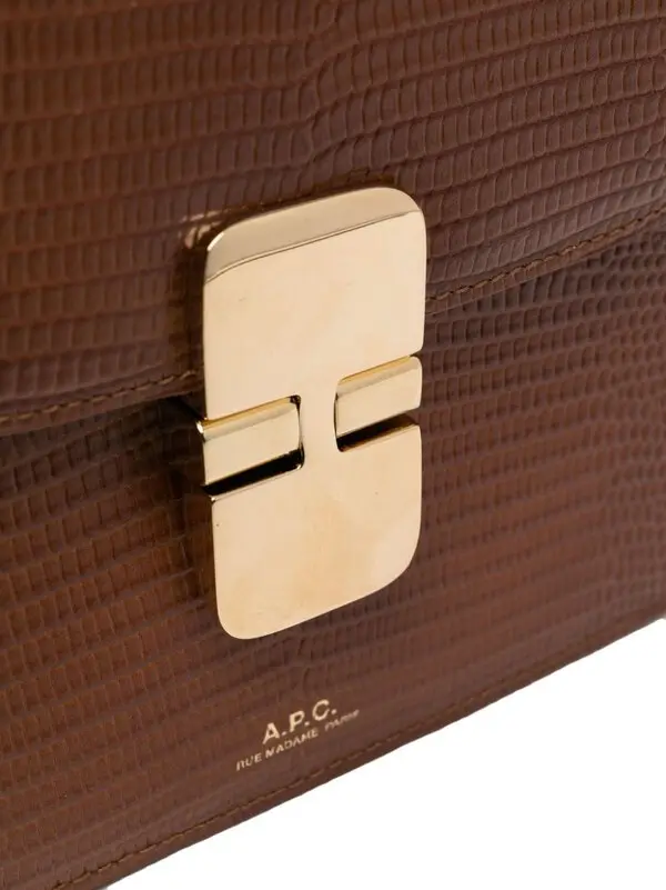 A.p.c. Small Grace Lizard-embossed Shoulder Bag