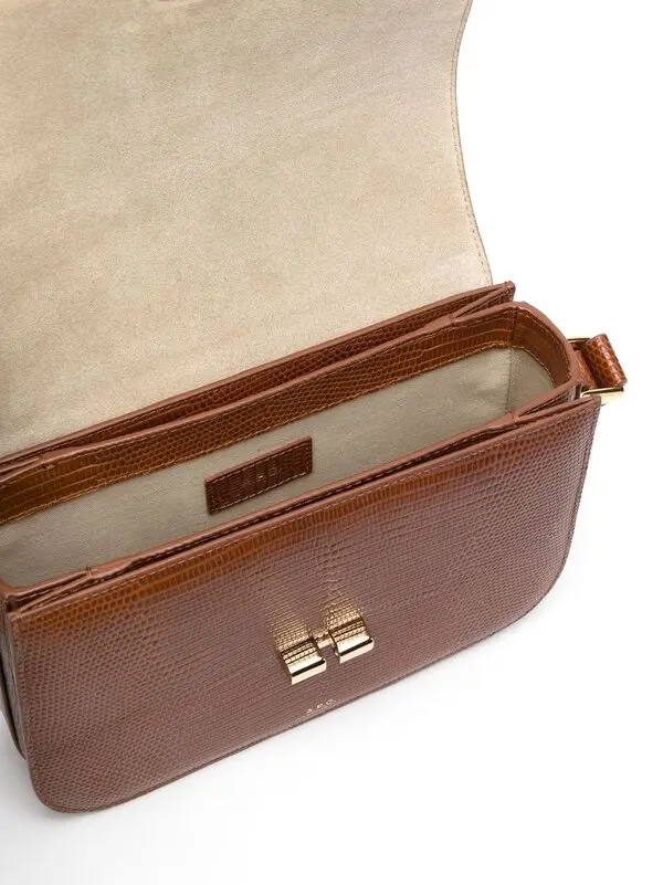 A.p.c. Small Grace Lizard-embossed Shoulder Bag