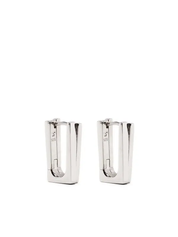 Tom Wood Step Hoop Earrings - Silver