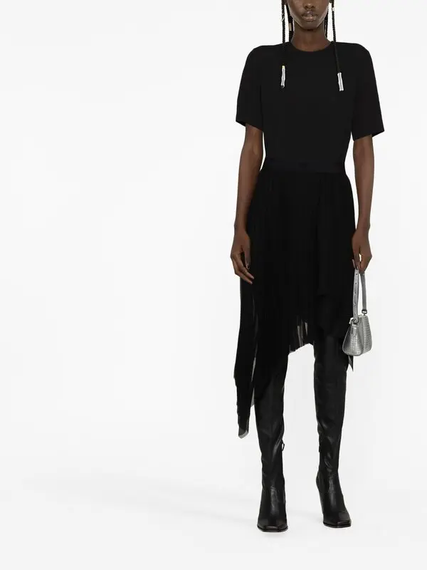 Givenchy Asymmetric Pleated Midi Dress