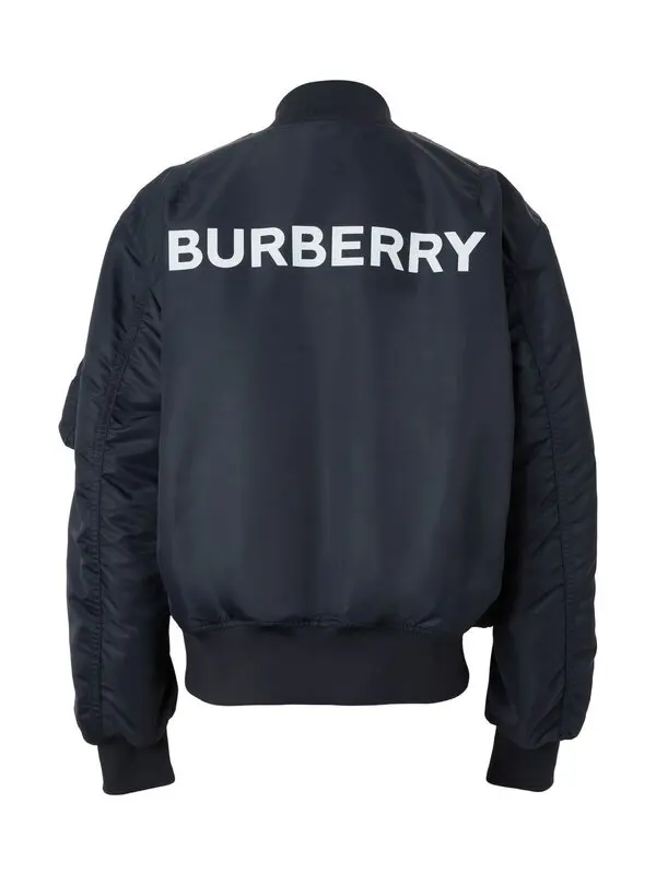 Burberry Logo-print Bomber Jacket - Blue