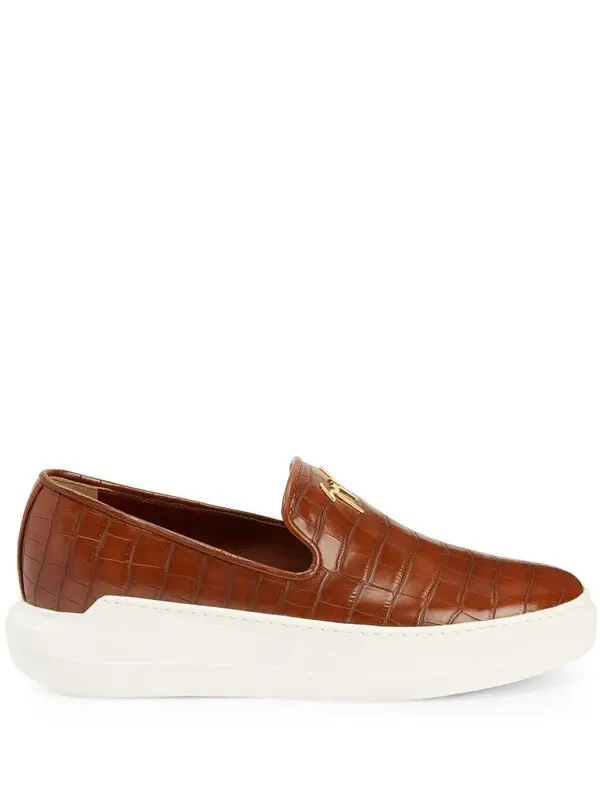 GIUSEPPE ZANOTTI Conley Embossed Sneakers - Brown