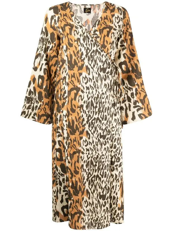 Needles Leopard-print Wrap Dress