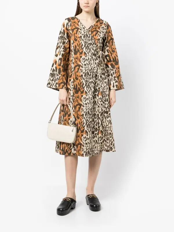 Needles Leopard-print Wrap Dress