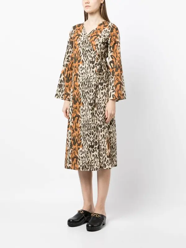Needles Leopard-print Wrap Dress