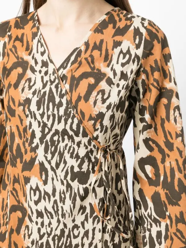 Needles Leopard-print Wrap Dress