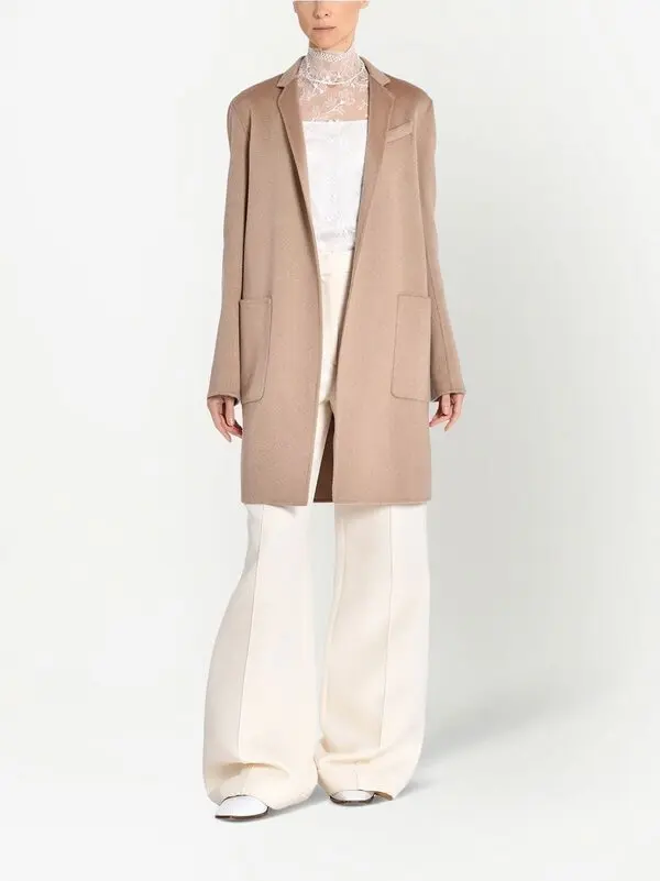 Adam Lippes Gina Open-front Cashmere Coat - Brown