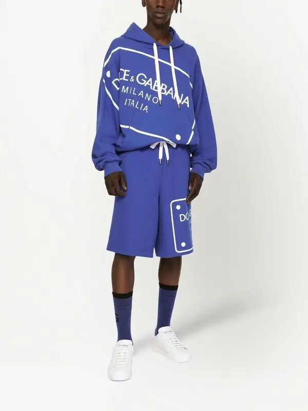 Dolce & Gabbana Logo Print Cotton Sweatshorts