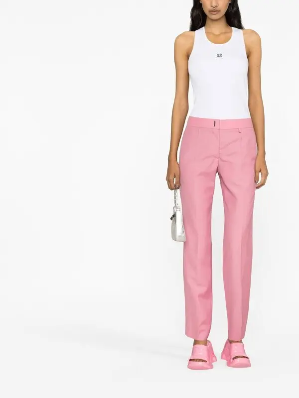 Givenchy Flamingo Wool-mohair Blend Straight-leg Trousers
