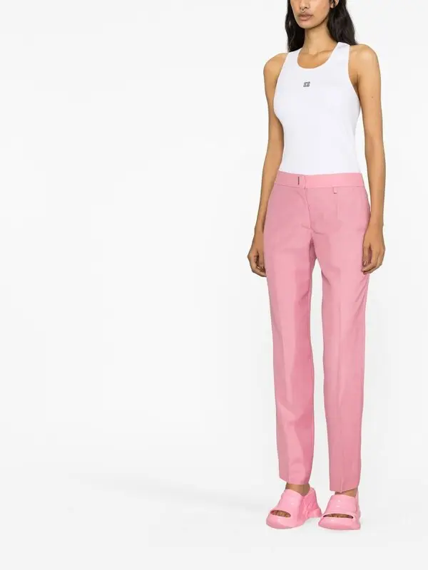 Givenchy Flamingo Wool-mohair Blend Straight-leg Trousers