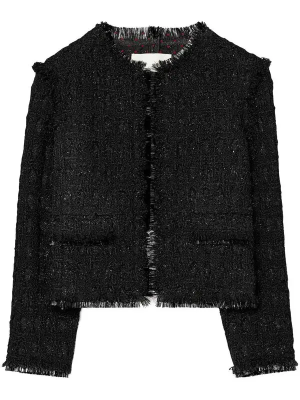 Tory Burch Tinsel Tweed Jacket - Black