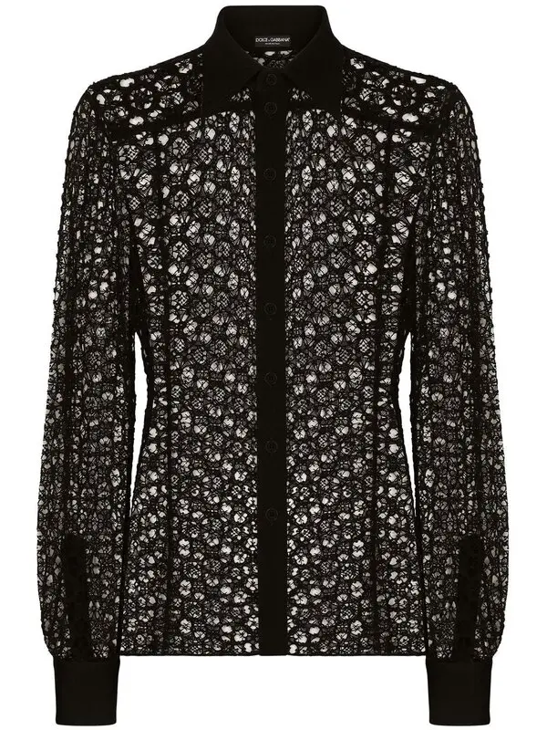 Dolce & Gabbana Sicilia-fit Macramé-lace Single-breasted Blazer