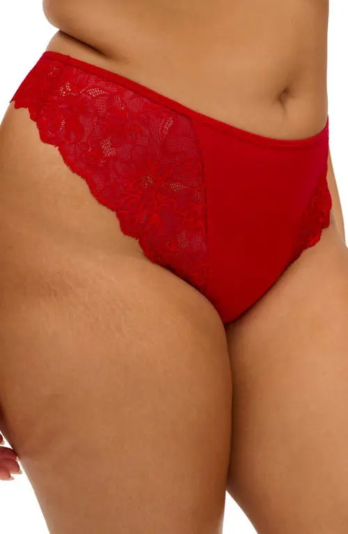Elomi Brianna Lace & Mesh Thong