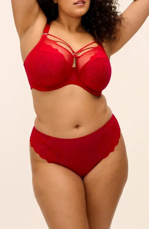 Elomi Brianna Lace & Mesh Thong